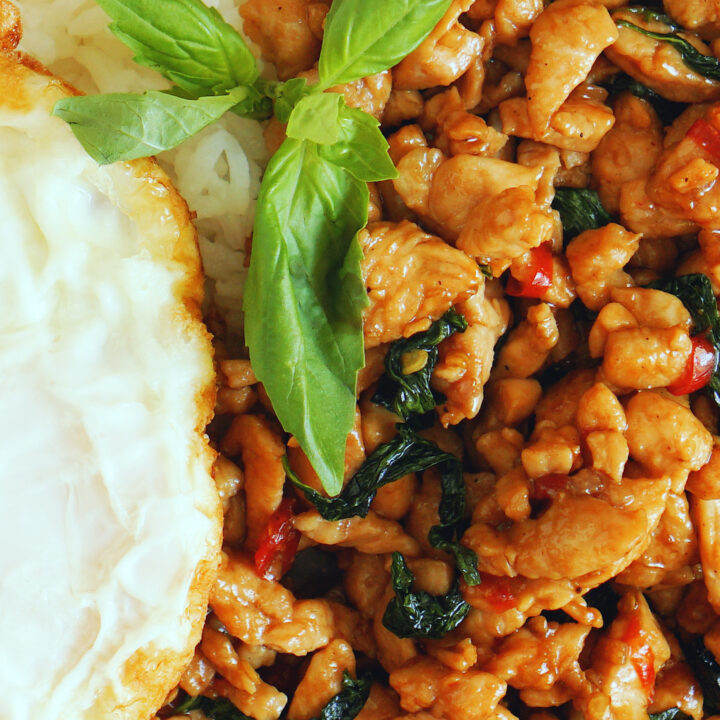 Spicy Basil Chicken - Khin's Kitchen | Thai street food