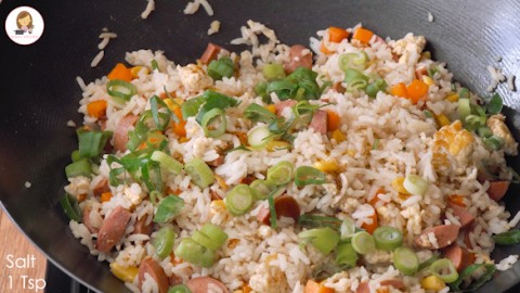 Sausage Fried Rice - Khin's Kitchen | Easy Fried Rice