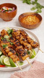 Chicken Satay Skewers with Peanut Sauce - Khin's Kitchen Satay Recipe
