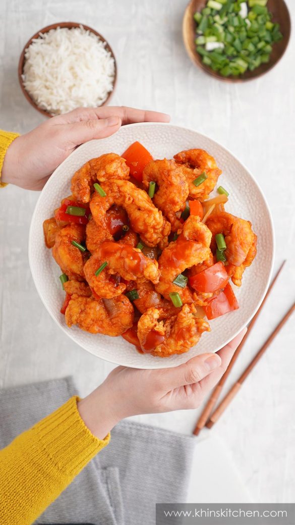 Sweet and Sour Prawn Balls - Khin's Kitchen - Chinese Cuisine