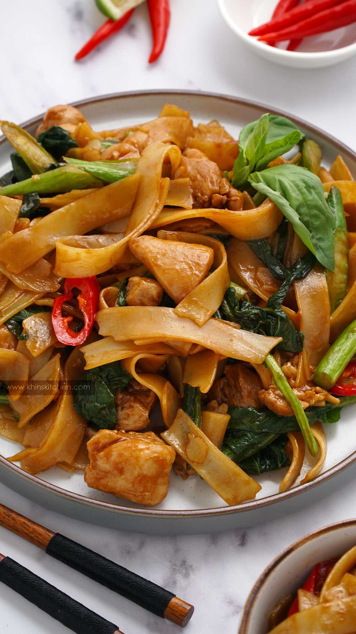 Drunken Noodles ( Pad Kee Mao ) - Khin's Kitchen