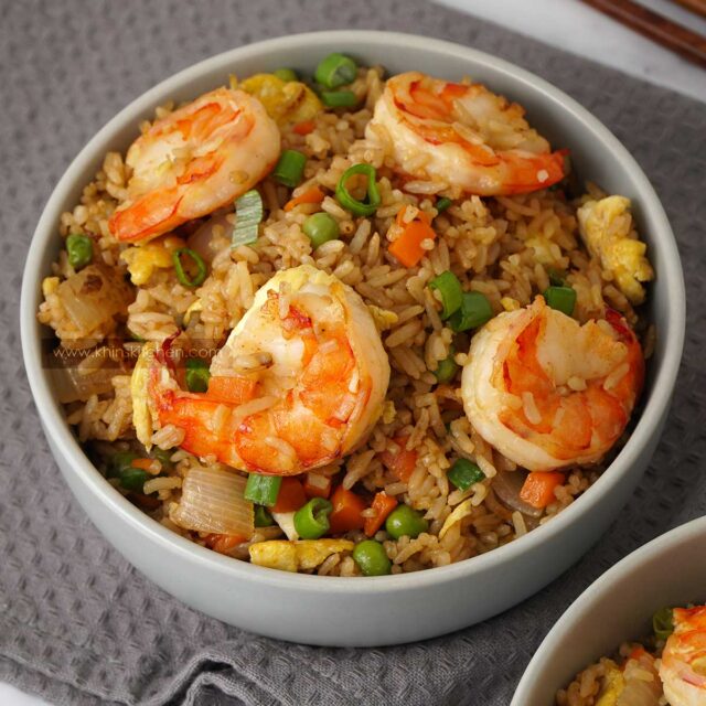 Prawn Fried Rice - Khin's Kitchen - Chinese Recipes