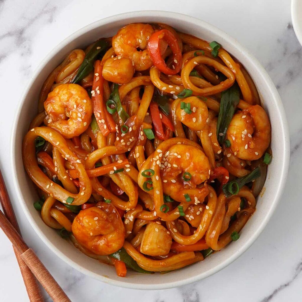 Seafood Udon Stir Fry - Khin's Kitchen