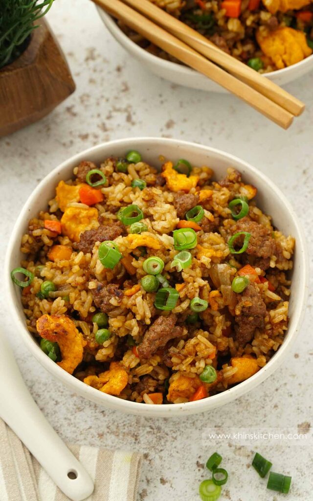 Easy Beef Fried Rice - Khin's Kitchen