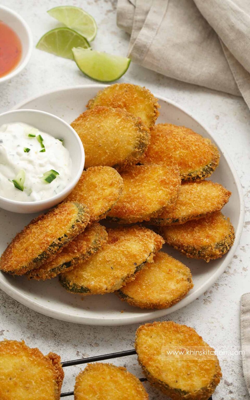 Crispy Fried Courgette ( Fried Zucchini ) - Khin's Kitchen