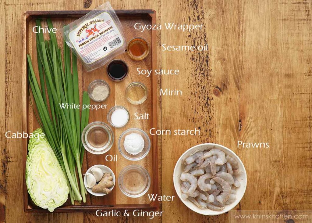 Prawn Gyoza ( Pan-Fried Dumplings ) - Khin's Kitchen