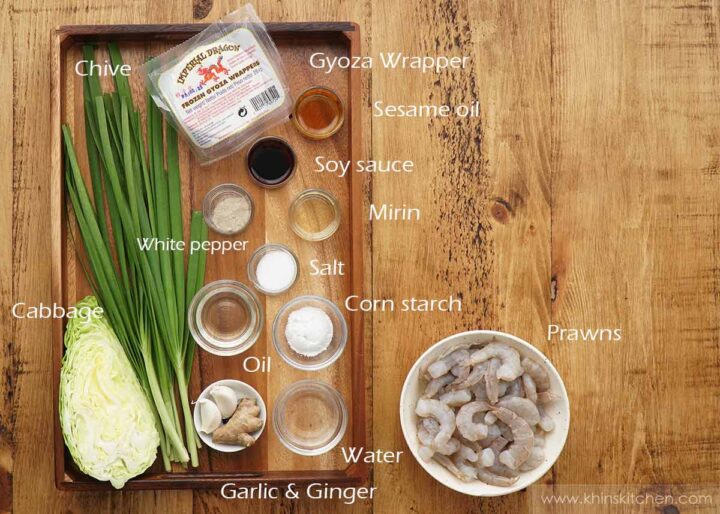 Prawn Gyoza ( Pan-Fried Dumplings ) - Khin's Kitchen