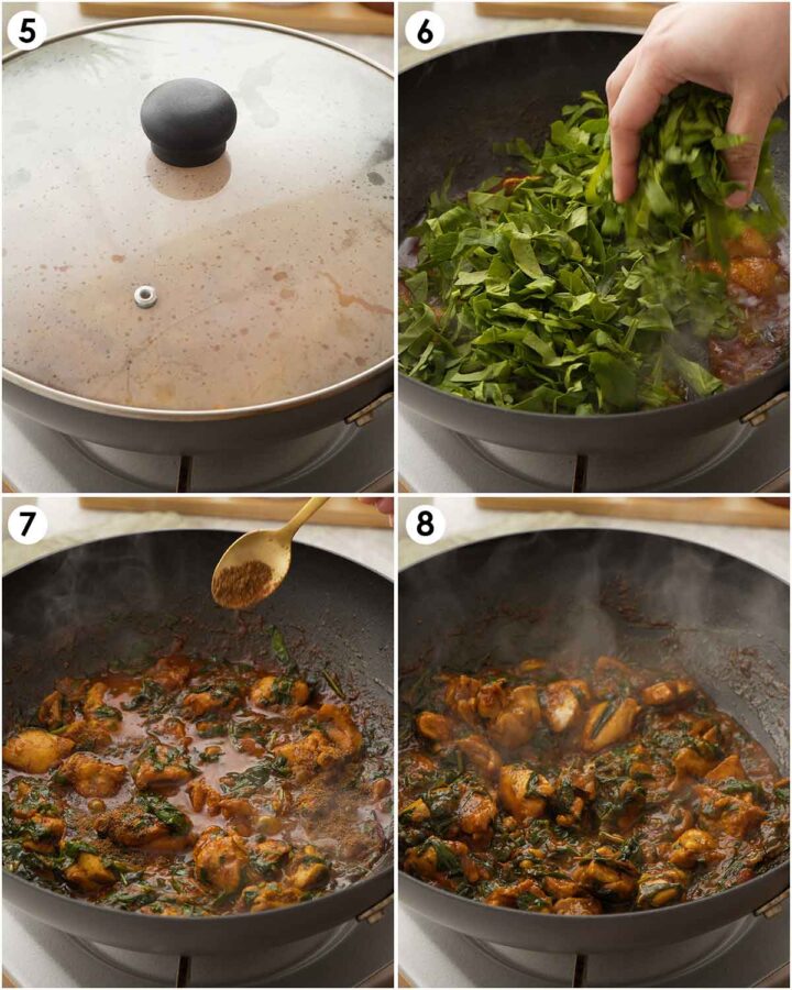 Chicken Saag ( Chicken and Spinach Curry ) - Khin's Kitchen