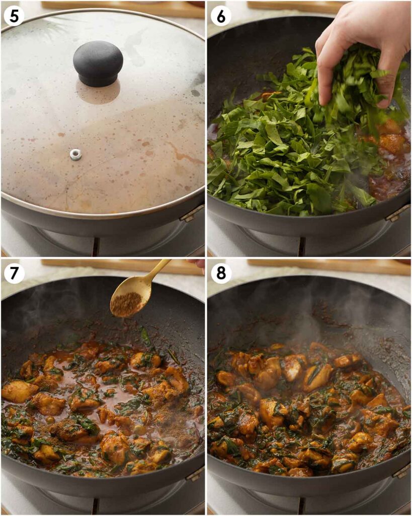 Chicken Saag ( Chicken and Spinach Curry ) - Khin's Kitchen