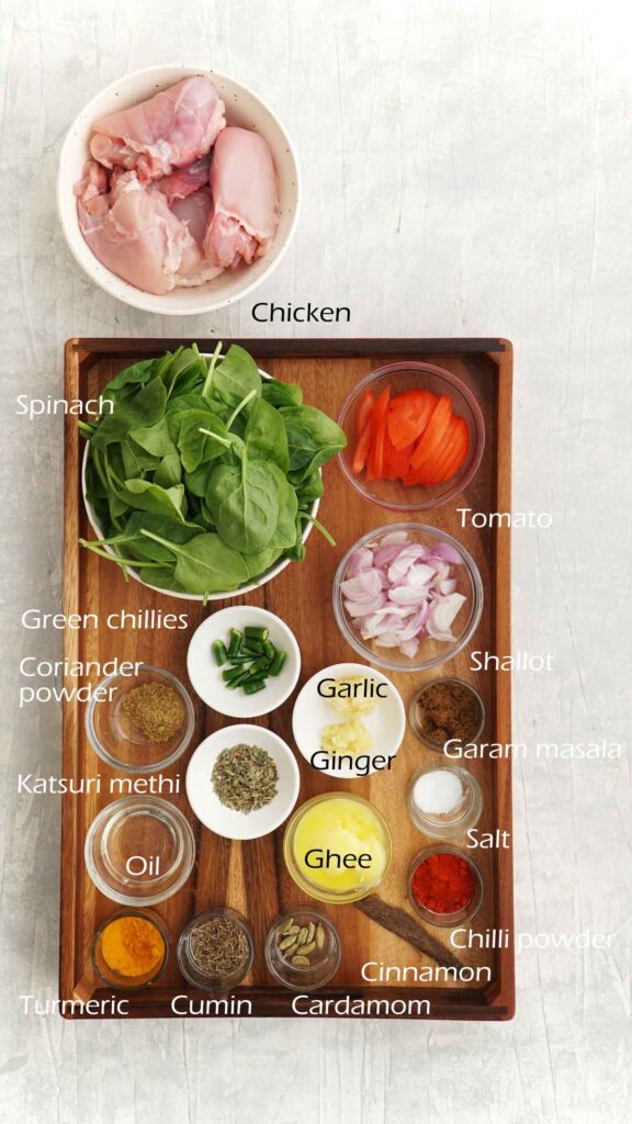 Chicken Saag ( Chicken and Spinach Curry ) - Khin's Kitchen