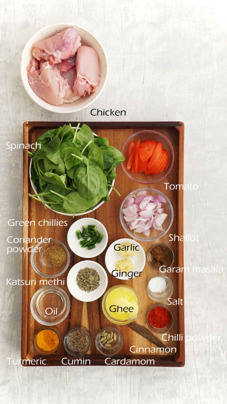 Chicken Saag ( Chicken and Spinach Curry ) - Khin's Kitchen