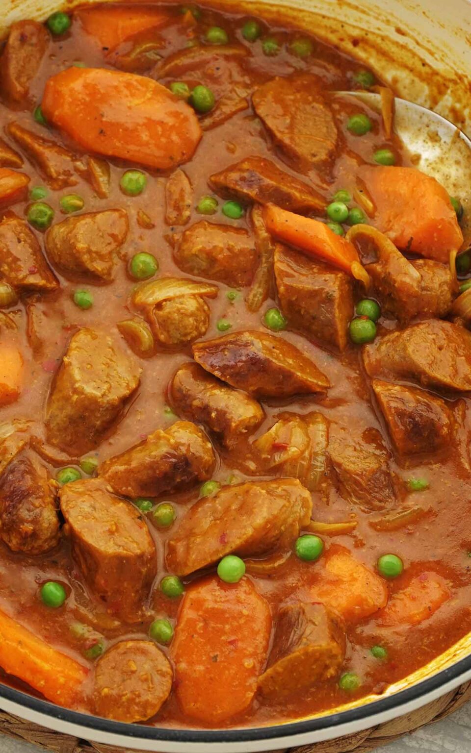 Easy Sausage Curry ( Curried Sausages ) - Khin's Kitchen