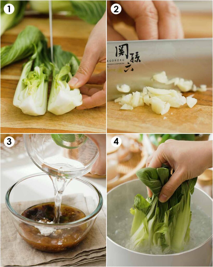 Pak Choi with Garlic Sauce - Khin's Kitchen