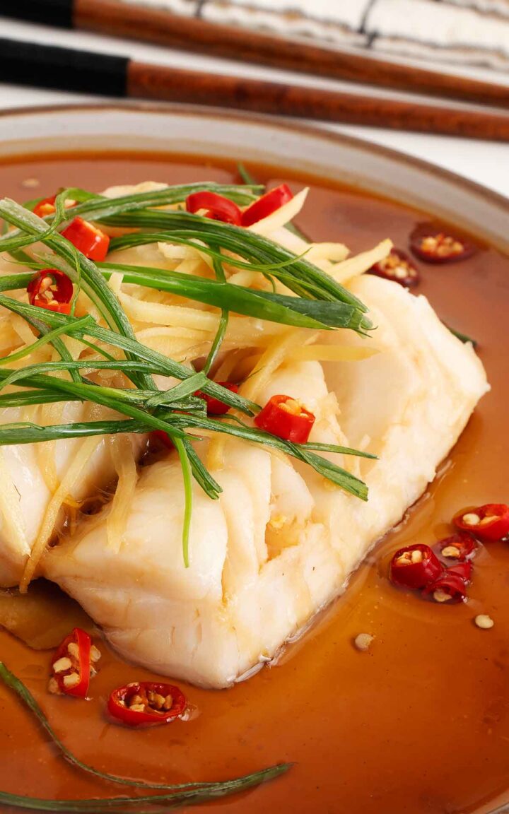 Steamed Cod Fish - Khin's Kitchen